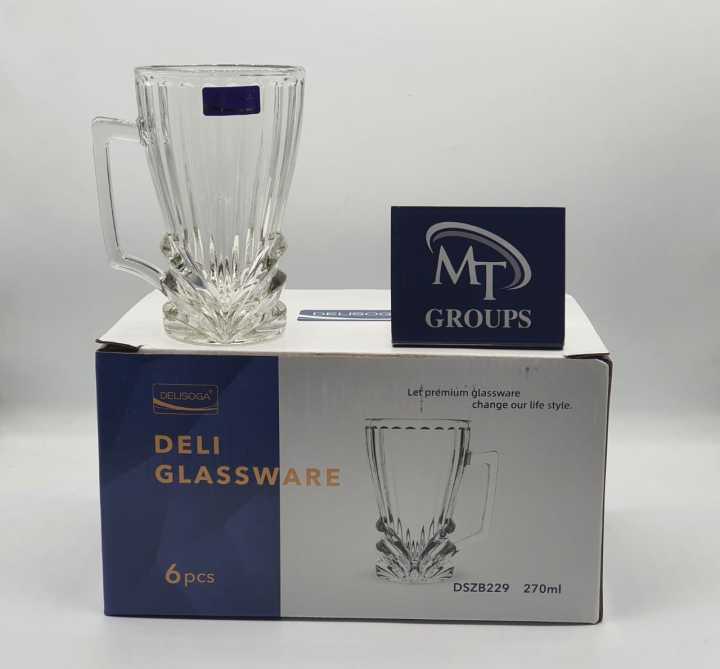 Deli soga Tea Set of Pure Glass Cups 1 Pack 6 Pieces New Designs Good ...