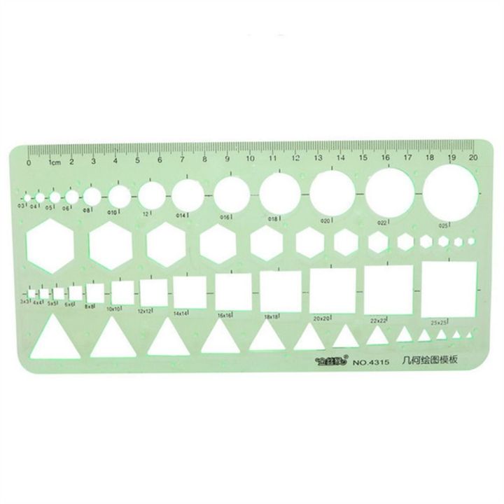 Students Office Supplies Oval Stencil Measuring Tool Multi Shaped ...