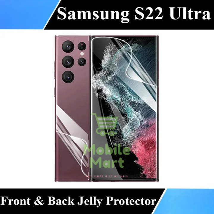 Samsung Galaxy S22 Ultra Front & Back Jelly Protector Clear Soft ...