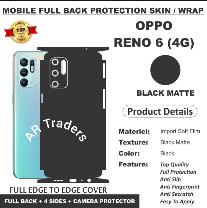 OPPO_ RENO 6 4G FULL BACK 360 Protection Skin / Wrap Sheet | Daraz.pk