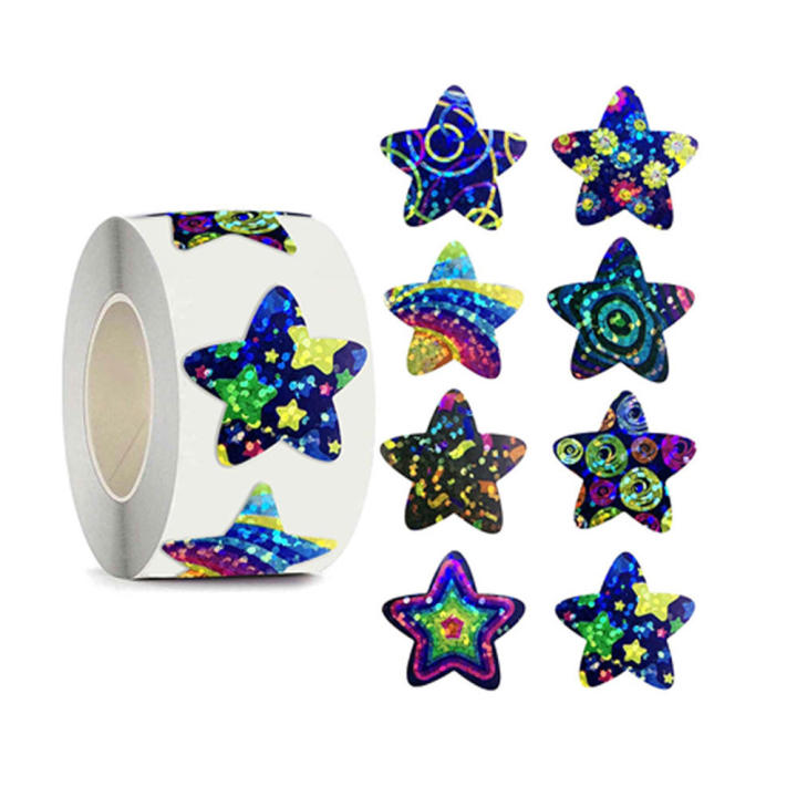 Self-adhesive Star Stickers Self-stick 500pcs/roll Multi-color Space ...