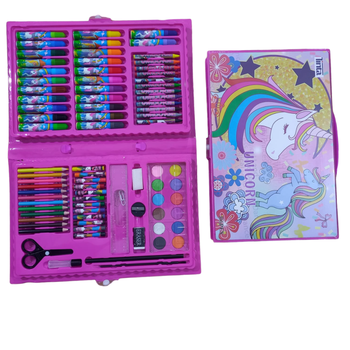 Unicorn 86 PCS Colouring Kit / Set With Button Box Best Coloring kit ...