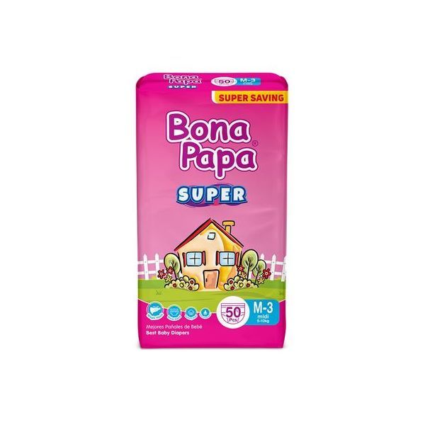 Bona Papa Super Baby Diaper size M-3 Economy Pack | Daraz.pk