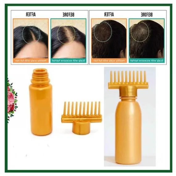 hair oiling bottle with comb the oil drop the brsh | Daraz.pk