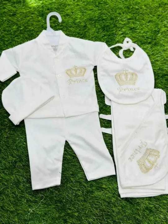 LITTEL DREAMZ 0 to 3 months old Prince Soft Crown Dress with Wrapping ...