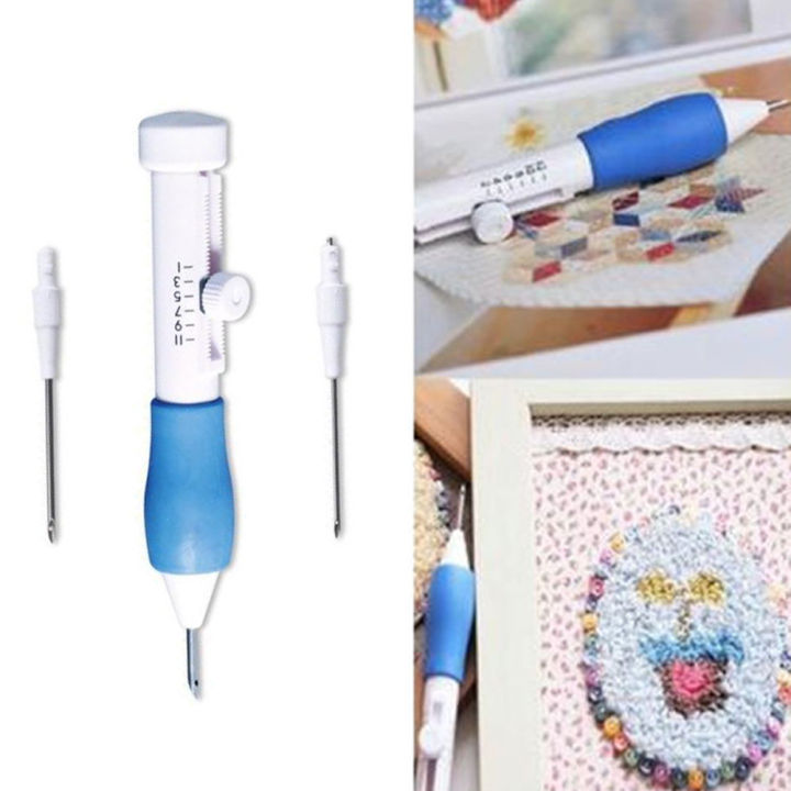 1.3/1.6/2.2mm DIY Embroidery Punch Needle Pen for Clothing - Blue ...