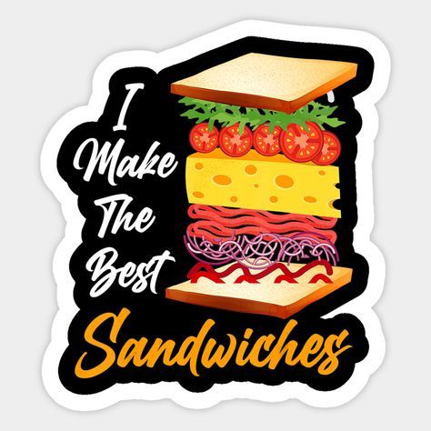 Sandwich Sticker - 3 inch x 3 Inch Sticker For Laptop & Mobile Food ...