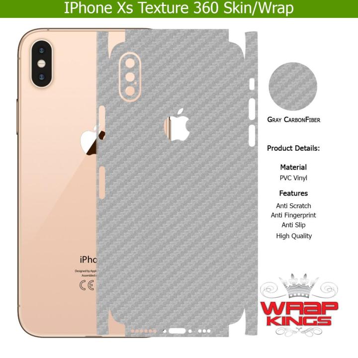 For Iphone Xs Skin/Wrap 360 Protection Sheet/ Carbon fiber/ Matte ...