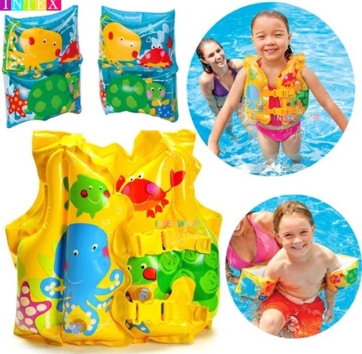 INTEX 59661 Tropical Buddies Swim Vest | Tropical Buddies Inflatable ...