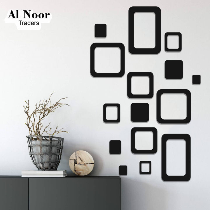 Al Noor Traders Brand Wooden Square Shape wall art I DIY home decoration Art I Wooden wall ...