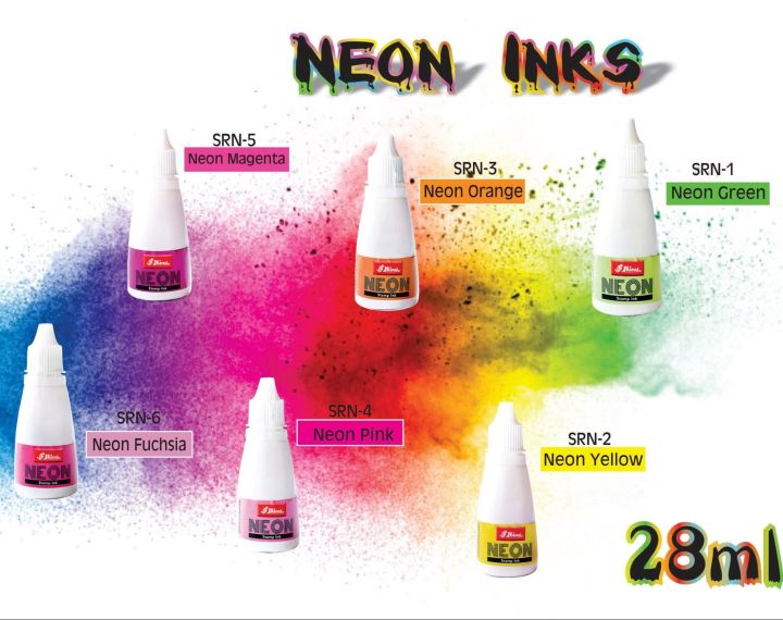 Shiny Fluorescent / Neon Color Stamp Inks 28ml SRN-2 | Daraz.pk