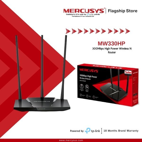 Mercusys Wi-Fi Router MW330HP 300Mbps High Power Wireless N Router - 18 ...