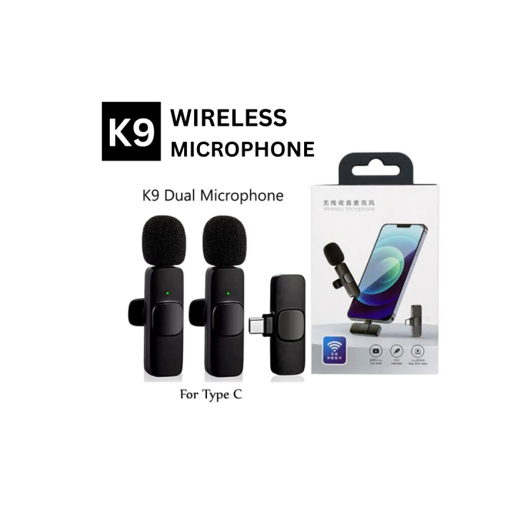 k9 wireless mic WiFi mic Bluetooth mic c type mic daul mic for Android ...