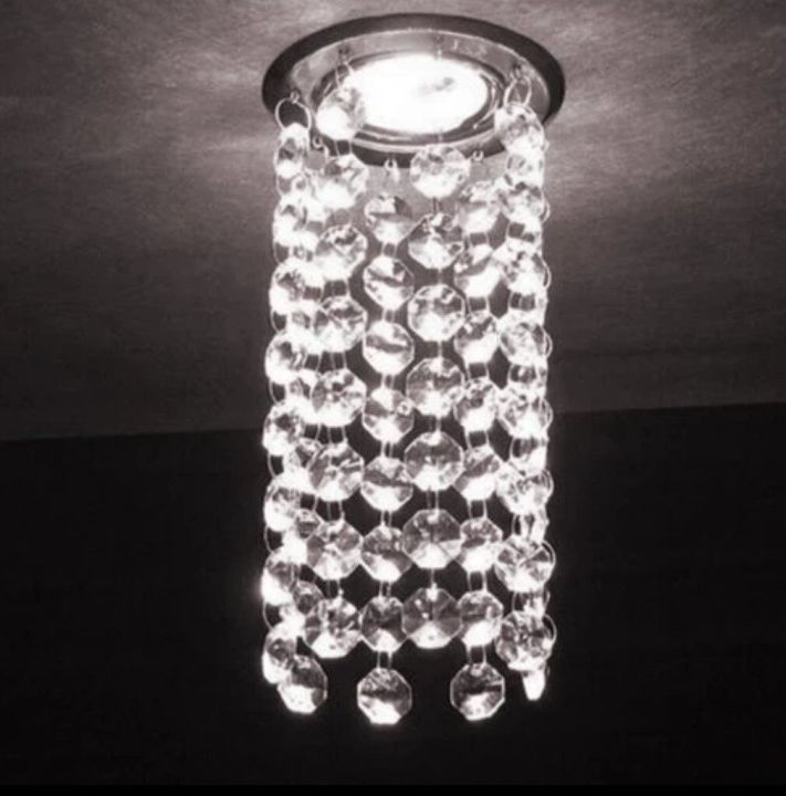 LED lustre Ceiling downlight with Crystal K9 Beads connected with ...