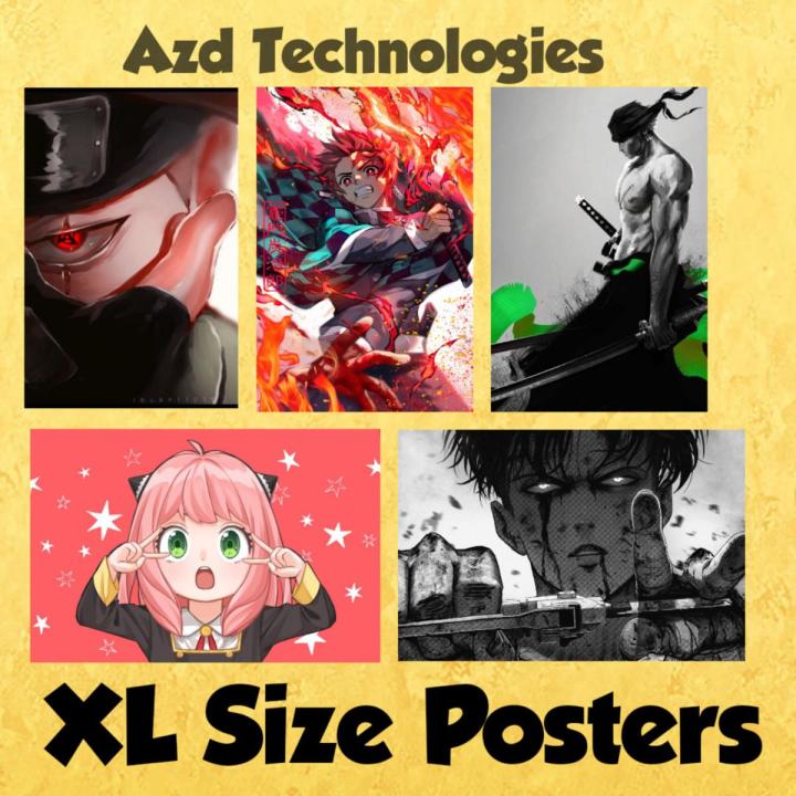 5 Large Anime Posters of Your Choice XL Sized Posters | Daraz.pk