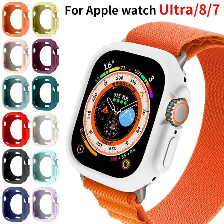 Silicone Case for Watch Ultra 49mm - Soft Colorful Candy Cover | Daraz.pk