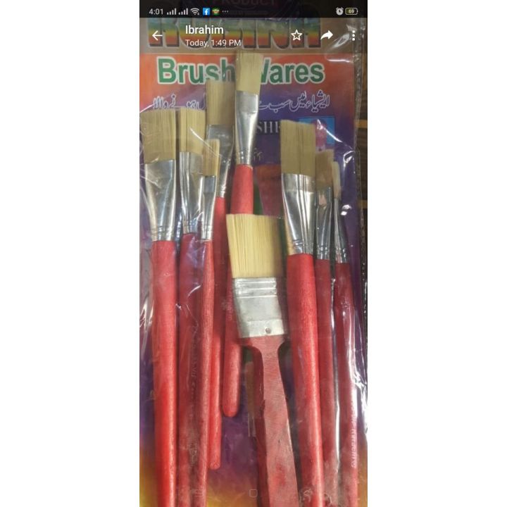 nylon hair paint brushes of rubina (09 pcs set )(100% orignal)best for ...