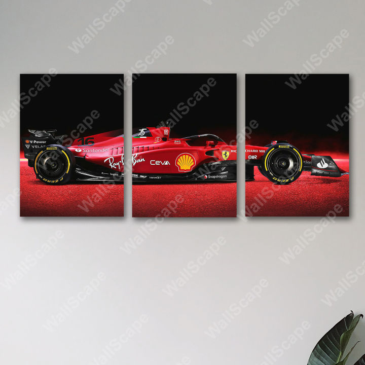 set of 3 sports cars ferrari formula one f1 car wooden frames for boys ...