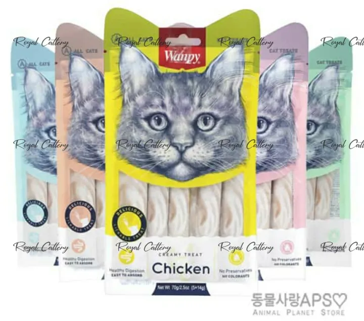 Wampy Cat Creamy Treats - Chicken - Pack of 5 Sticks | Daraz.pk