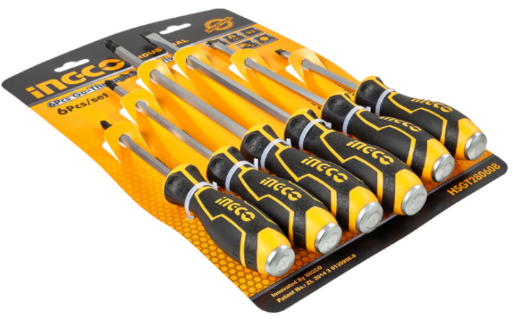Ingco 6Pcs go-through screwdriver set | Daraz.pk