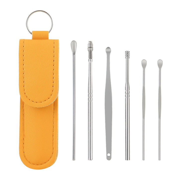 6PCS /SET EAR CLEANER EAR WAX REMOVAL TOOL EARPICK STICKS EAR CLEANSER ...