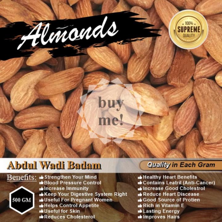 Abdul Wahidi Badam Half Kg Best Quality Almonds Dry Fruit 500 GM | Daraz.pk
