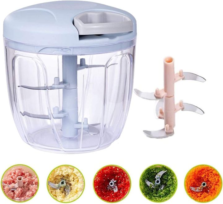 Techmanistan Hand Held Manual Food Chopper, Hand Pull Food Chopper ...