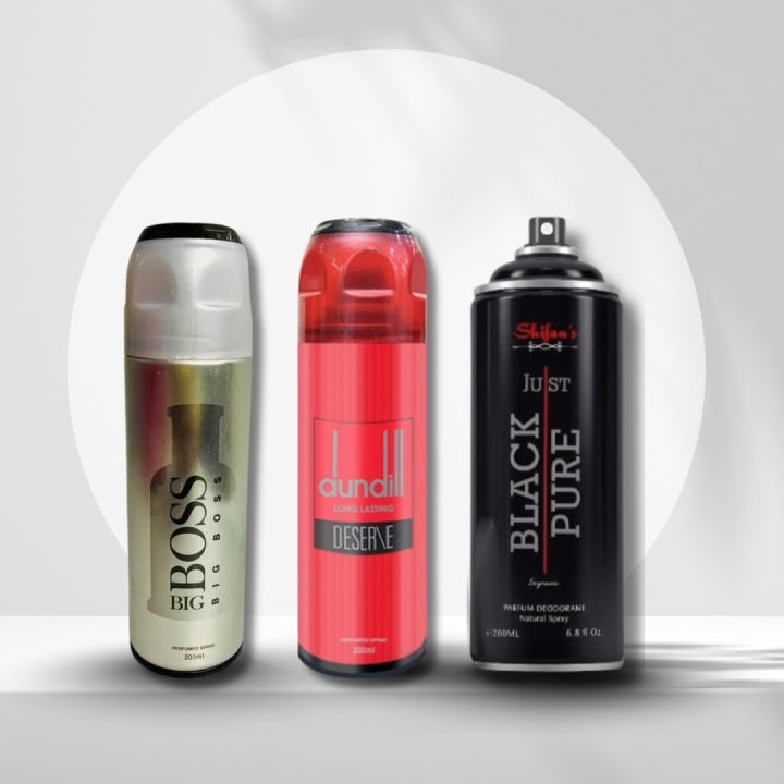 Body Spray for Men Pack of 3 – Big Boss, Dunhil, Black Pure – 200ml ...