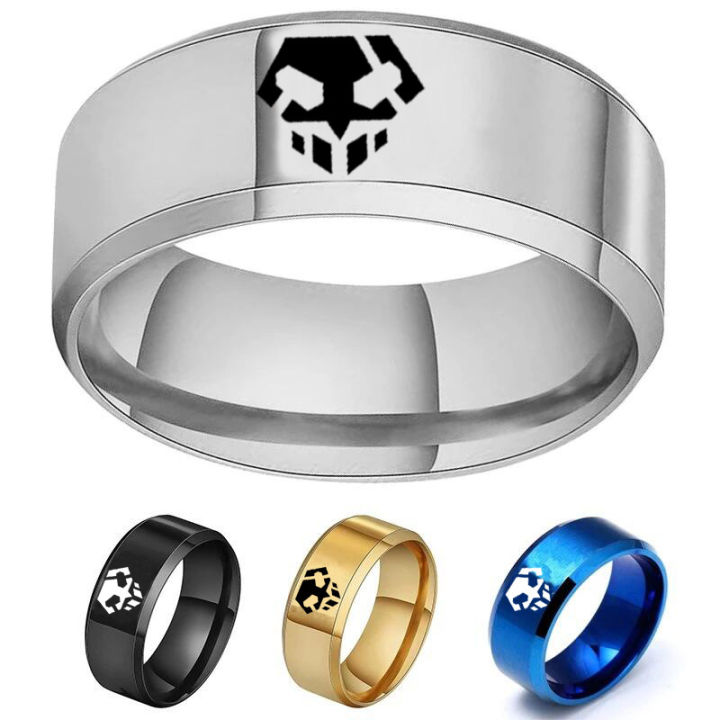 Anime Bleach Kurosaki Ichigo Mask Ring Metal Stainless Steel Adjustable ...