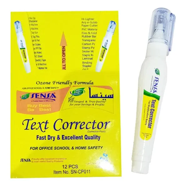 Sensa Correction Pen 7ml (Pack of 3) | Quick Dry White Ink | Smooth ...