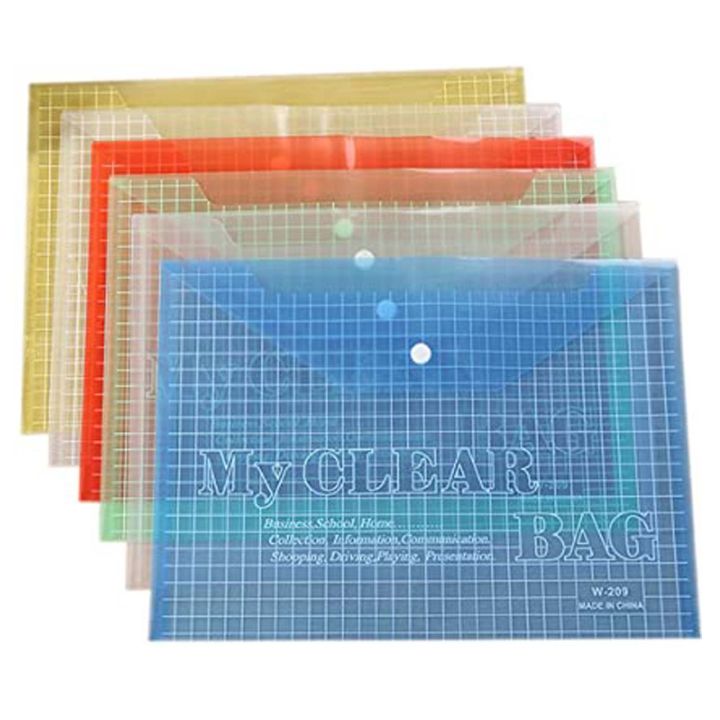 My Clear Bag Button File Folder | Daraz.pk