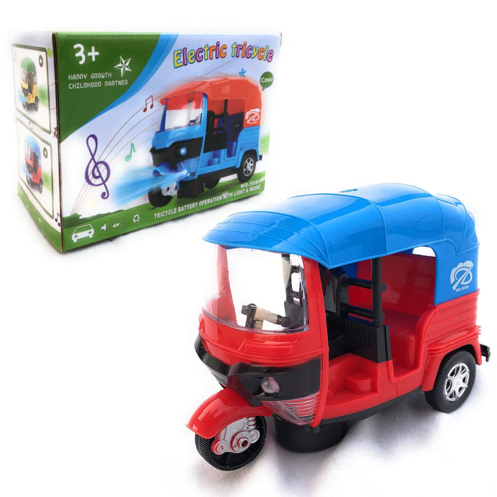 Musical Electric Tricycle Auto Rickshaw Toys For Kids and Boys ...