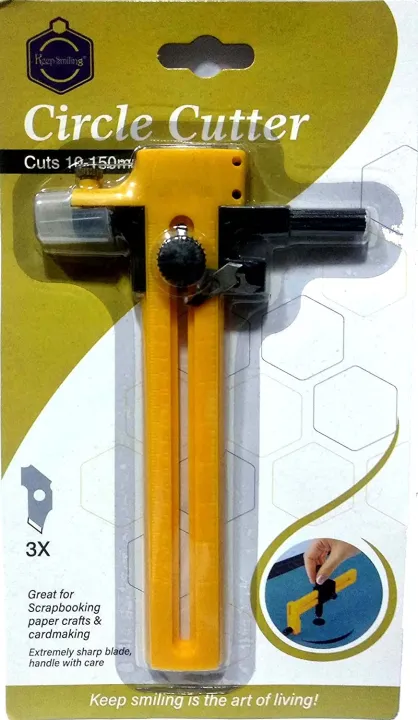 Keep Smiling Circle Cutter Compass Tool for Paper Crafts, Fabric ...