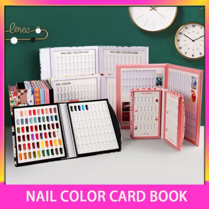 Nail color card book sample natural color card display board display ...