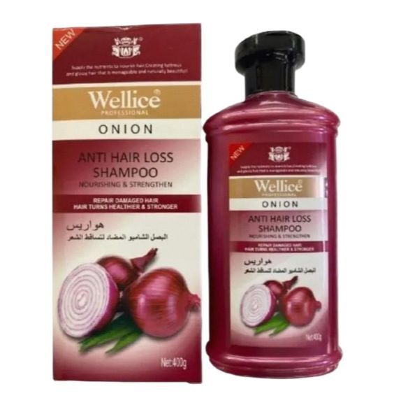 Wellice Onion Anti Hair Loss Shampoo - 400ml | Strengthen & Nourish Hair | Daraz.pk