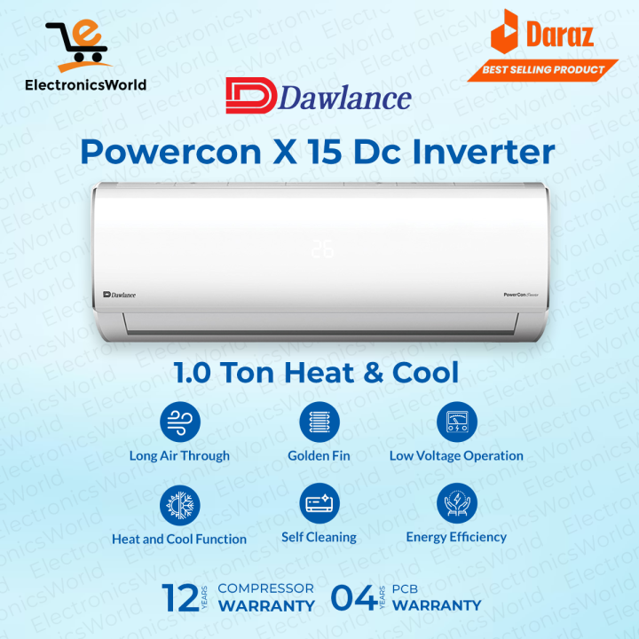 Dawlance Ac 1 Ton Dc Inverter Split | Model Powercon X 15 | Heat & Cool ...