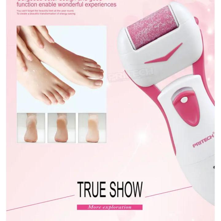 PRITECH Brand Lady Electric Manicure Pedicure System Wet & Dry Use Exfoliator Pedicure Callus ...