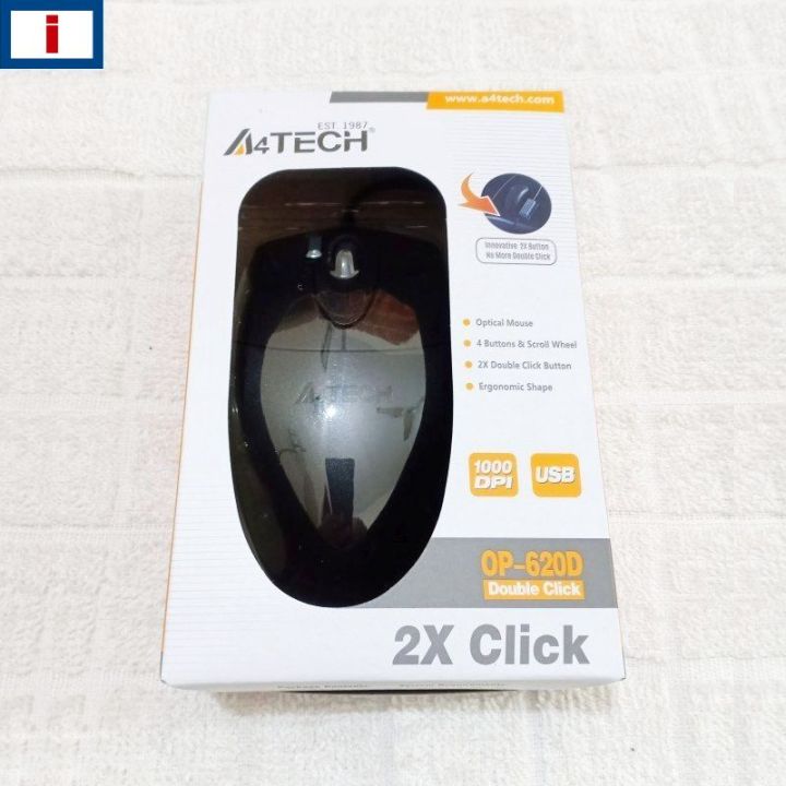 A4Tech Mouse OP-620D - USB Wired - 4 Buttons - 1000 dpi - V Track ...