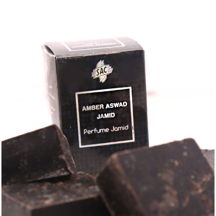Amber Aswad Jamid Black - 25gm cube - musk - packed - Wax melts ...