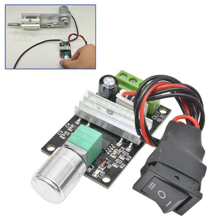 DC 6V 12V 24V 28V 3Amp 80Watt PWM Motor Speed Controller Adjustable ...