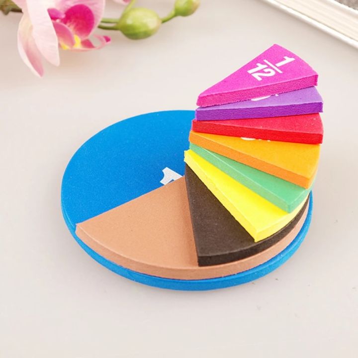 HiStrawberry 51 Pcs EVA Round Shaped Fractions Instrument Demonstrator ...