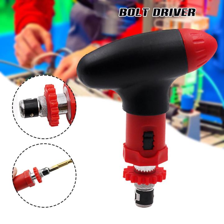 6.35mm Manual Screwdriver T-Type Ratchet Quick Rotate Forward Reverse ...