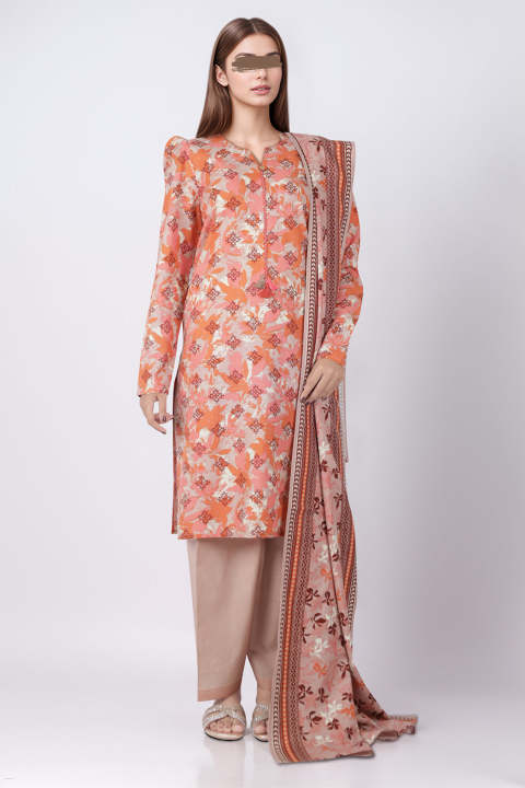 Saya Unstitched Printed Cotton Khaddar 3 Piece Suit For Women / Fabric ...