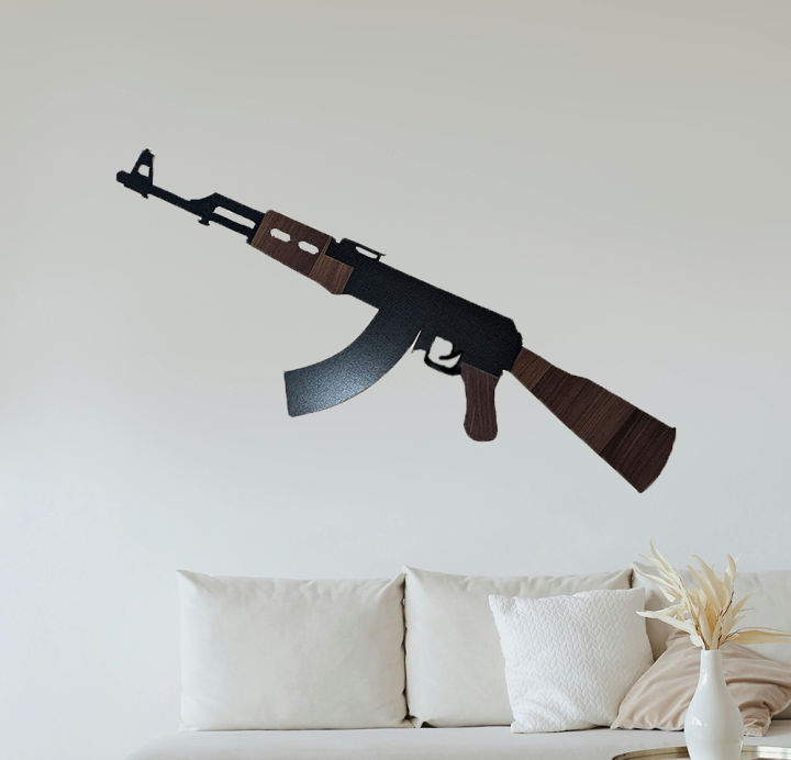AK-47 MDF Wooden Dummy Wall Decoration, Wooden Wall Decore. Wall ...
