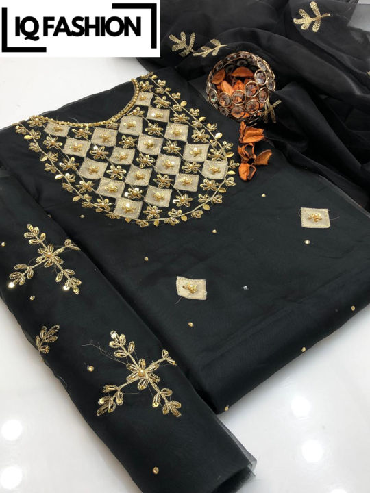 IQ FASHION Best Collection 2 pieces Dresses, Handmade Applic work and ...