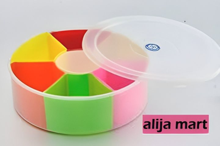 Round Masala Box (Spice Box) 7 In 1 Partition Kitchen Seasoning Box ...