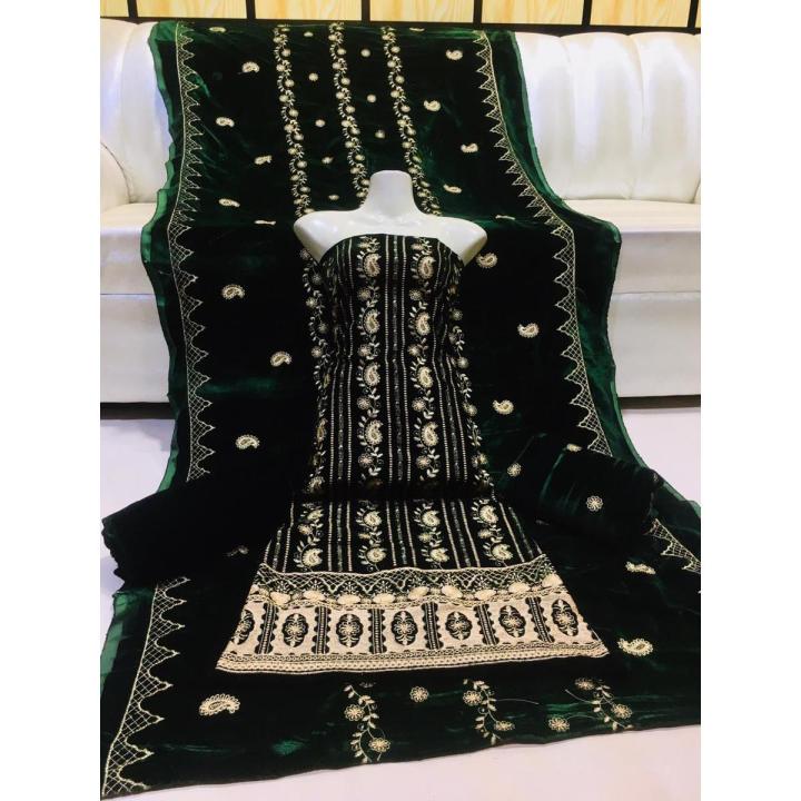 velvet shaneel original embroidery | Daraz.pk