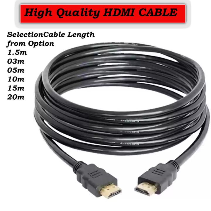 HDMI 2.0 VERSION HIGH SPEED HDMI 19+1 PIN MALE TO HDMI 19+1 PIN MALE CONNECTOR CABLE | Daraz.pk