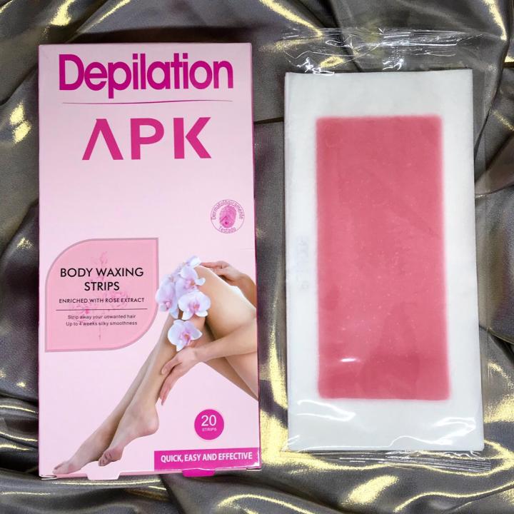 APK Depilation Body Wax Strips 20 Strips Quick Easy and Effective Body ...