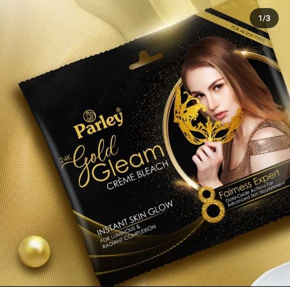 Parley 24K Gold Gleam Creme Bleach Sachet 28gm For Skin Pack Of 3 ...